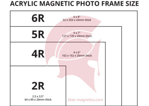 Acrylic Magnetic Photo Frame Free Standing - 2R, 4R, 5R, 6R Sizes ...