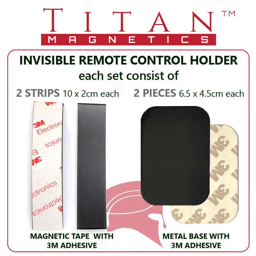 Invisible Magnetic Remote Control Holder Set of 2 - Super Strong ...