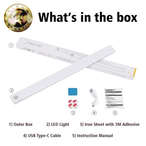 Tri-Colour Slim LED Rechargeable Light Motion Sensor Magnetic