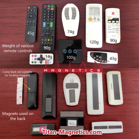 Invisible Magnetic Remote Control Holder Set of 2 - Super Strong ...
