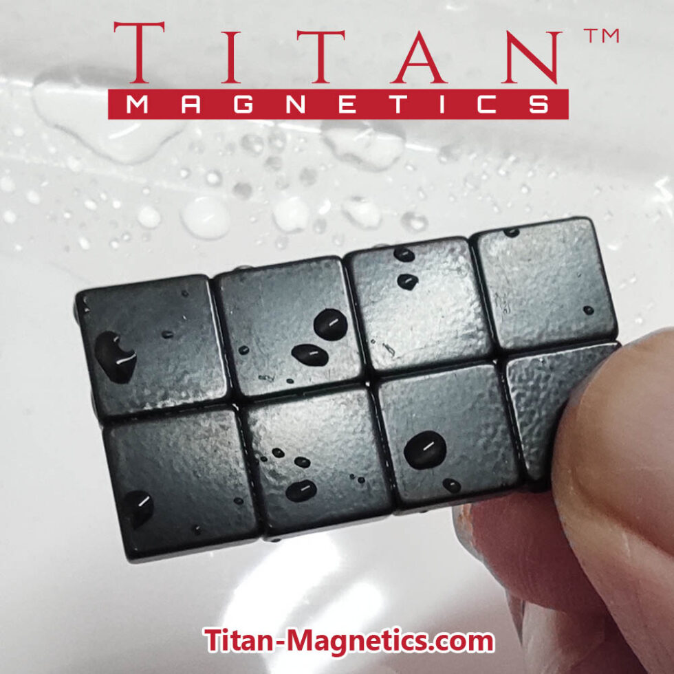 Block Neodymium Magnets N42 Epoxy Coated 8x8x3mm, 8pcs - Super Strong ...